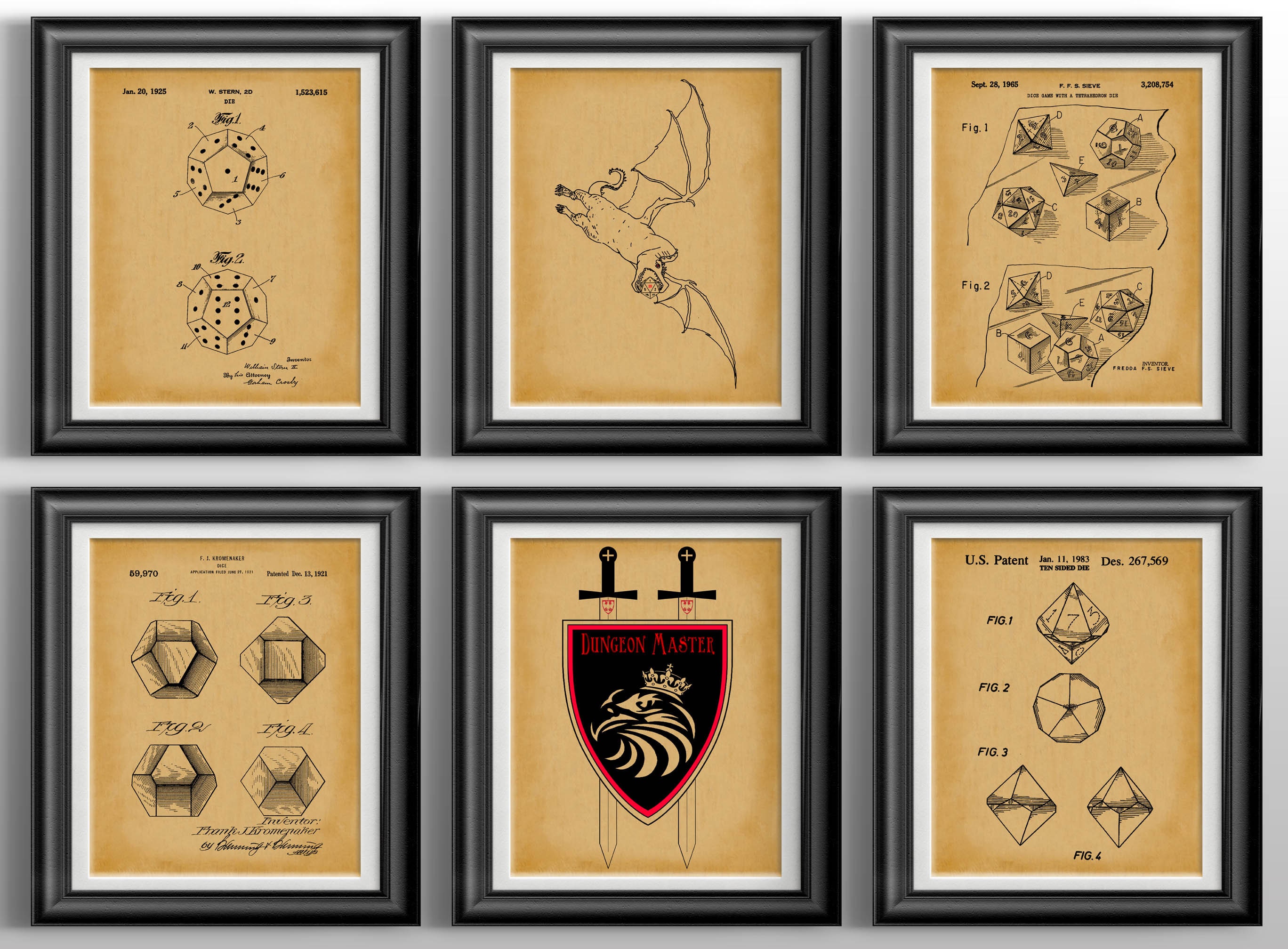 DND Wall Art Dnd Decor Dnd Gifts DND Drawing Geek Decor Gaming - Etsy ...