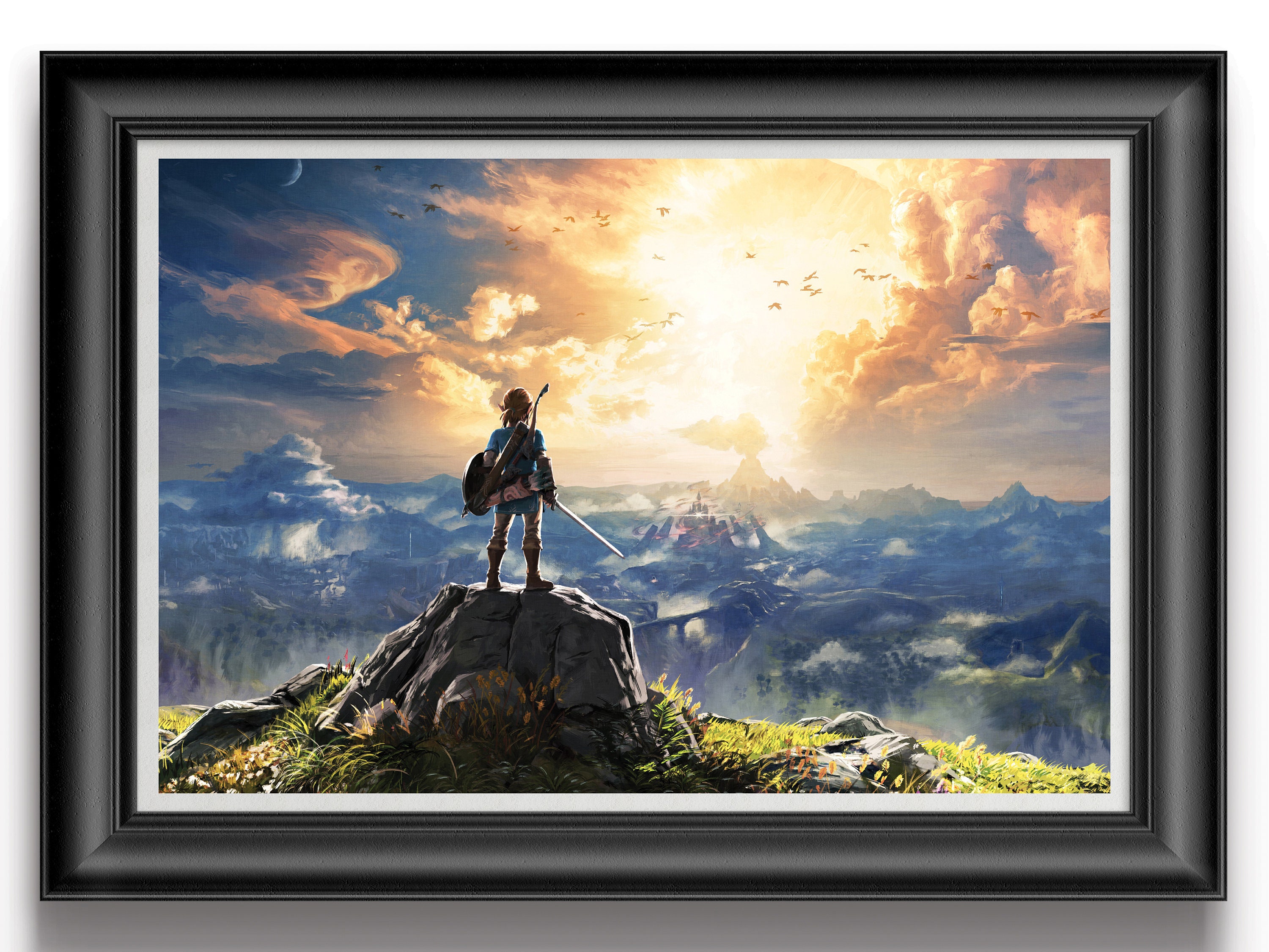 Legend of Zelda BOTW Link Print Nintendo Poster Video Game Art Gamer ...