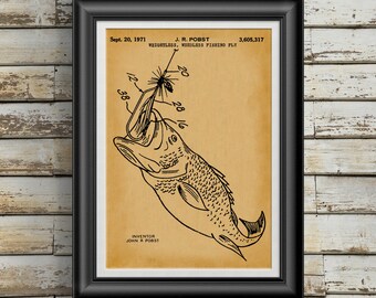Fly fishing poster | Etsy