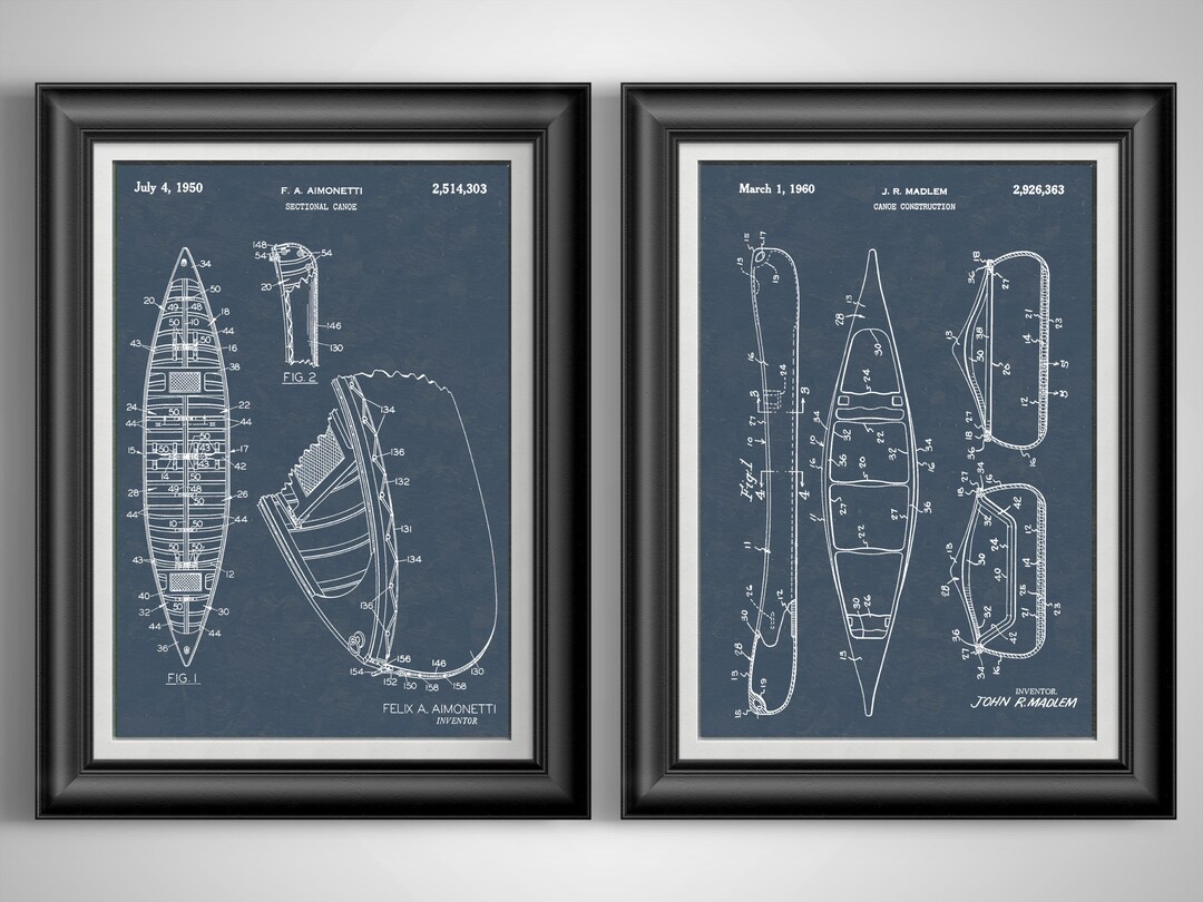 Canoe Art Canoe Print Kayak Accessories Fishing Print Canoe Decor Lake ...