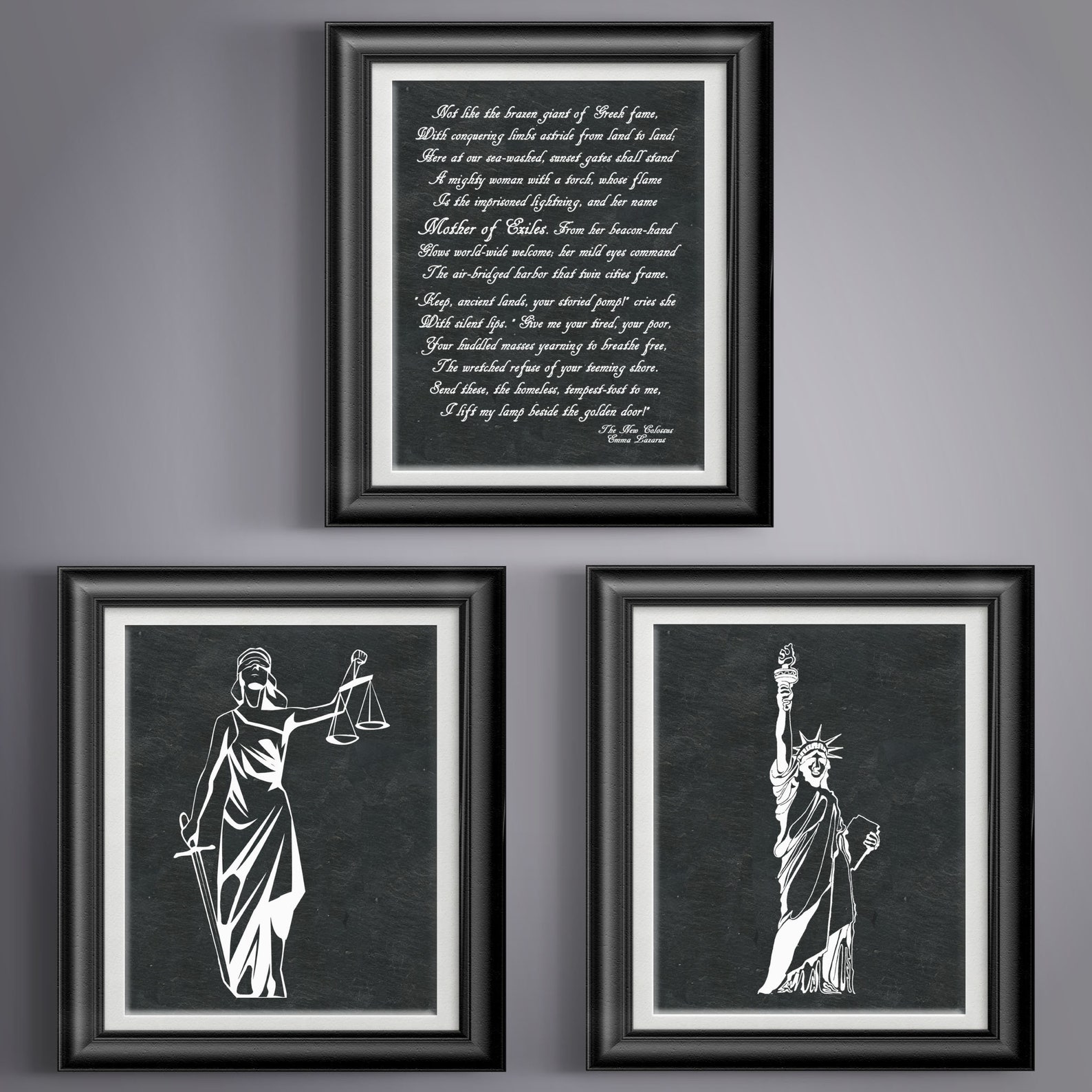 Statue of Liberty Emma Lazarus the New Colossus Poem Print - Etsy