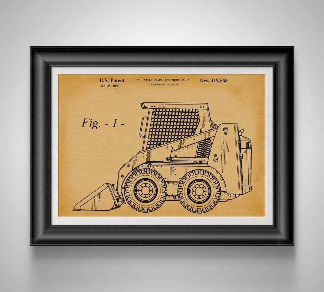Skid Steer Loader Garage Decor Landscape Poster Construction Theme ...