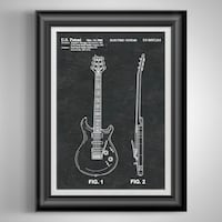 Electric Guitar Blueprint | Gibson ES-335 | Music Instrument Patent ...