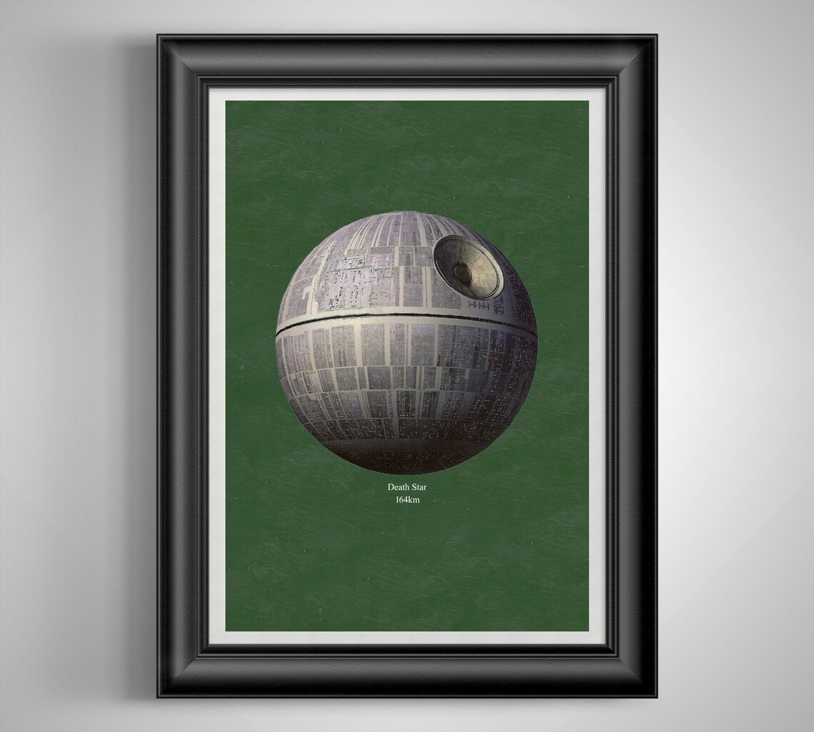 Imperial Death Star Poster Star Wars Wall Artwork Decor Darth - Etsy