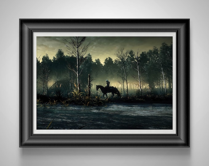 Witcher Geralt Painting Wall Art Home-decor Poster - Etsy