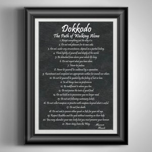 Miyamoto Musashi Dokkodo: Samurai Path of Solitude - Minimalist Art for ...