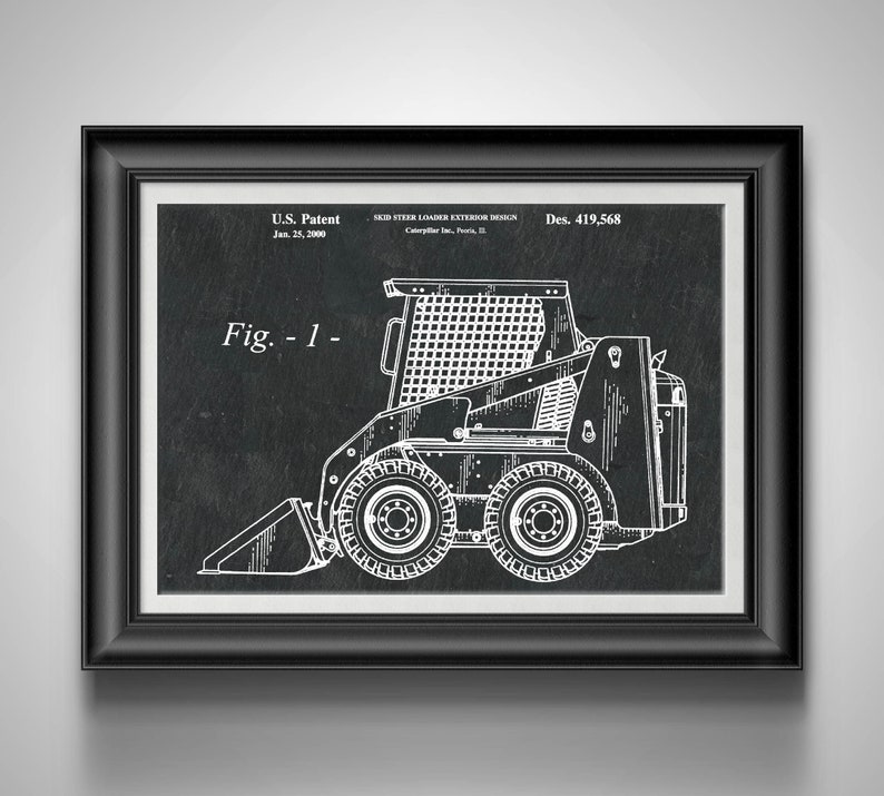Skid Steer Loader Garage Decor Landscape Poster Construction - Etsy