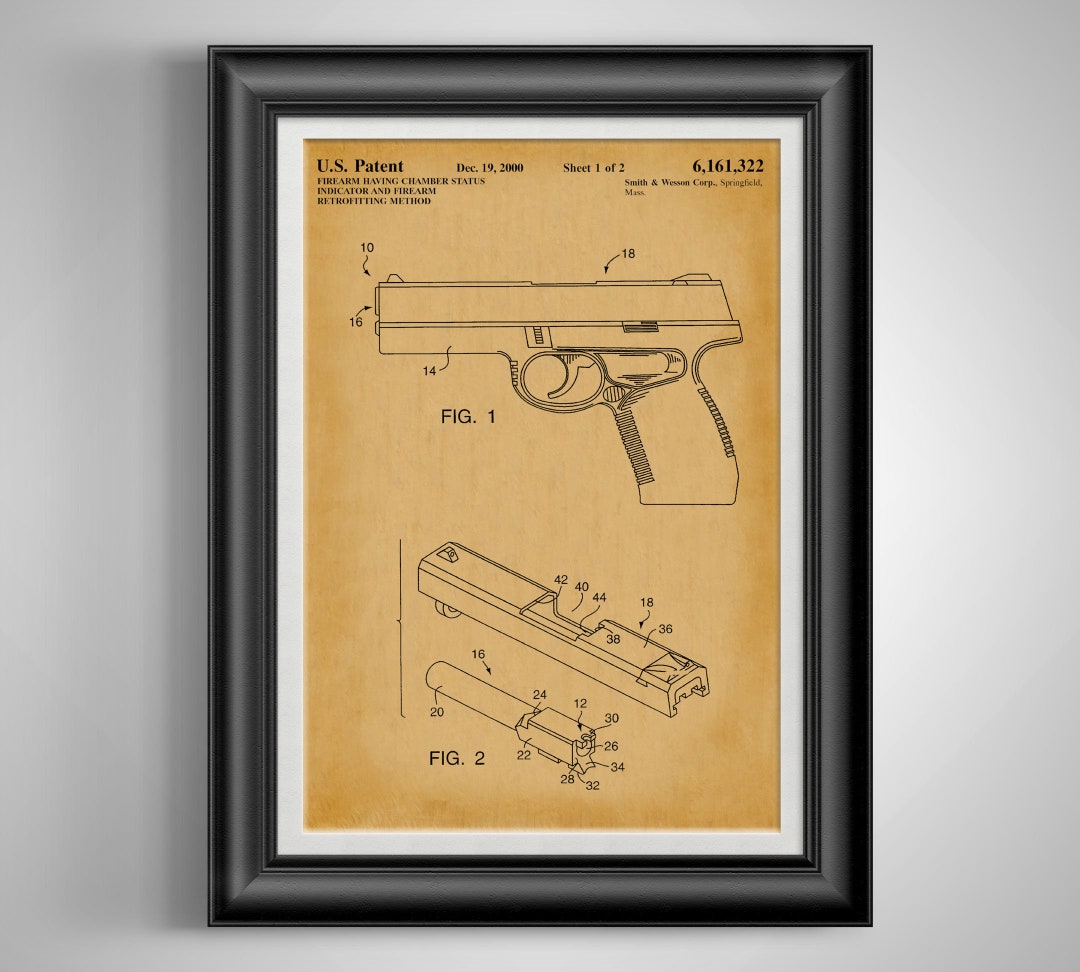 Gun Enthusiast Police Officer Gifts Military Decor Handgun Firearm Gun ...