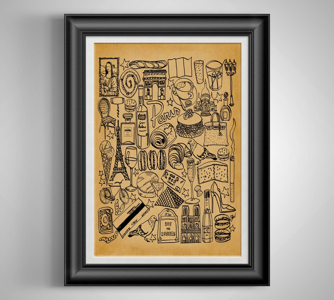 Elegant Paris Bedroom Prints: Chic Parisian Bistro Wall Art for French ...