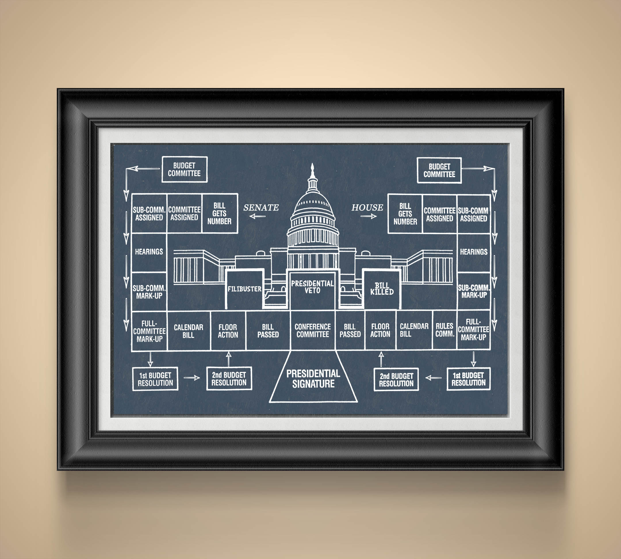 Political Science Bill Law Creation Poster Social Studies Wall Art ...
