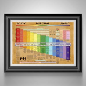 Chemistry Teacher Gift: Colorful Ph Scale Science Poster for Classroom ...