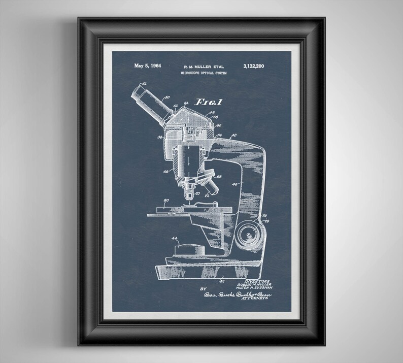 Microscope Poster Science Teacher Gift Biology Gifts Scientist - Etsy