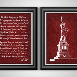 Emma Lazarus Poem 'the New Colossus' Wall Art Citizenship Gift for ...