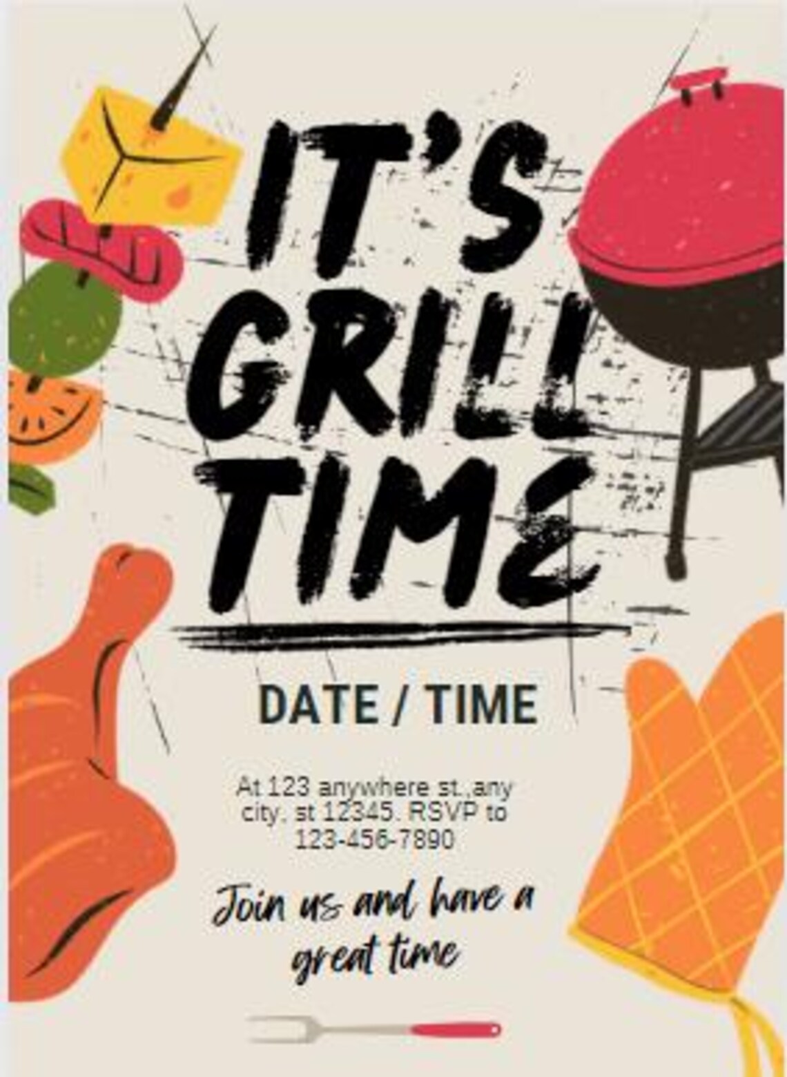 Editable BBQ Invitation Template - Etsy