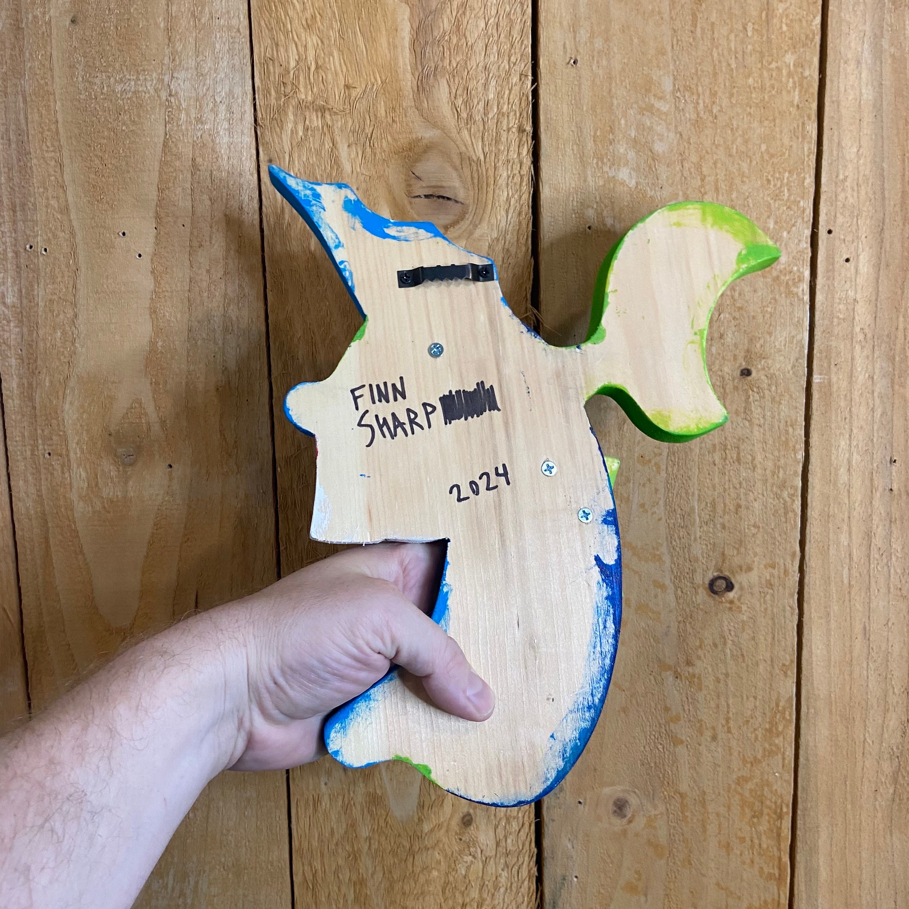 Finn Sharp. Painted Wood Fish Art, Blowfish Art, Pufferfish Art, Beach ...