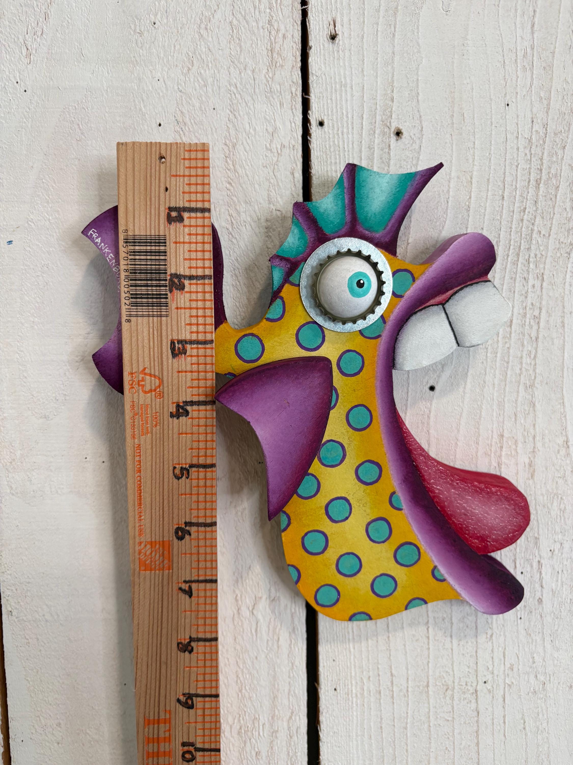 Whimsical Wooden Fish Art: Polka Derf. Handmade Polka Dot Wood Ocean ...
