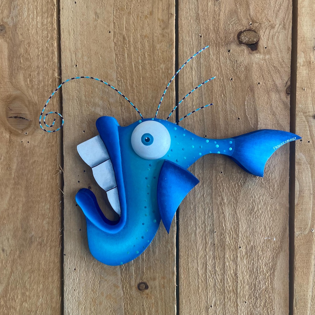 Kurt Angler. Funky Fish Art, Blue Fish Art, Teeth Art, Beach House Art ...
