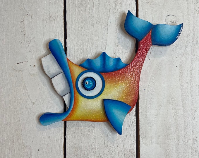 Archie Chenowith. Painted Wood Fish Art, Repurposed Art, Handmade Art ...