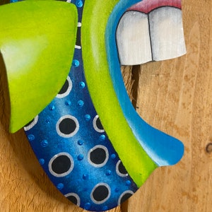 Finn Sharp. Painted Wood Fish Art, Blowfish Art, Pufferfish Art, Beach ...