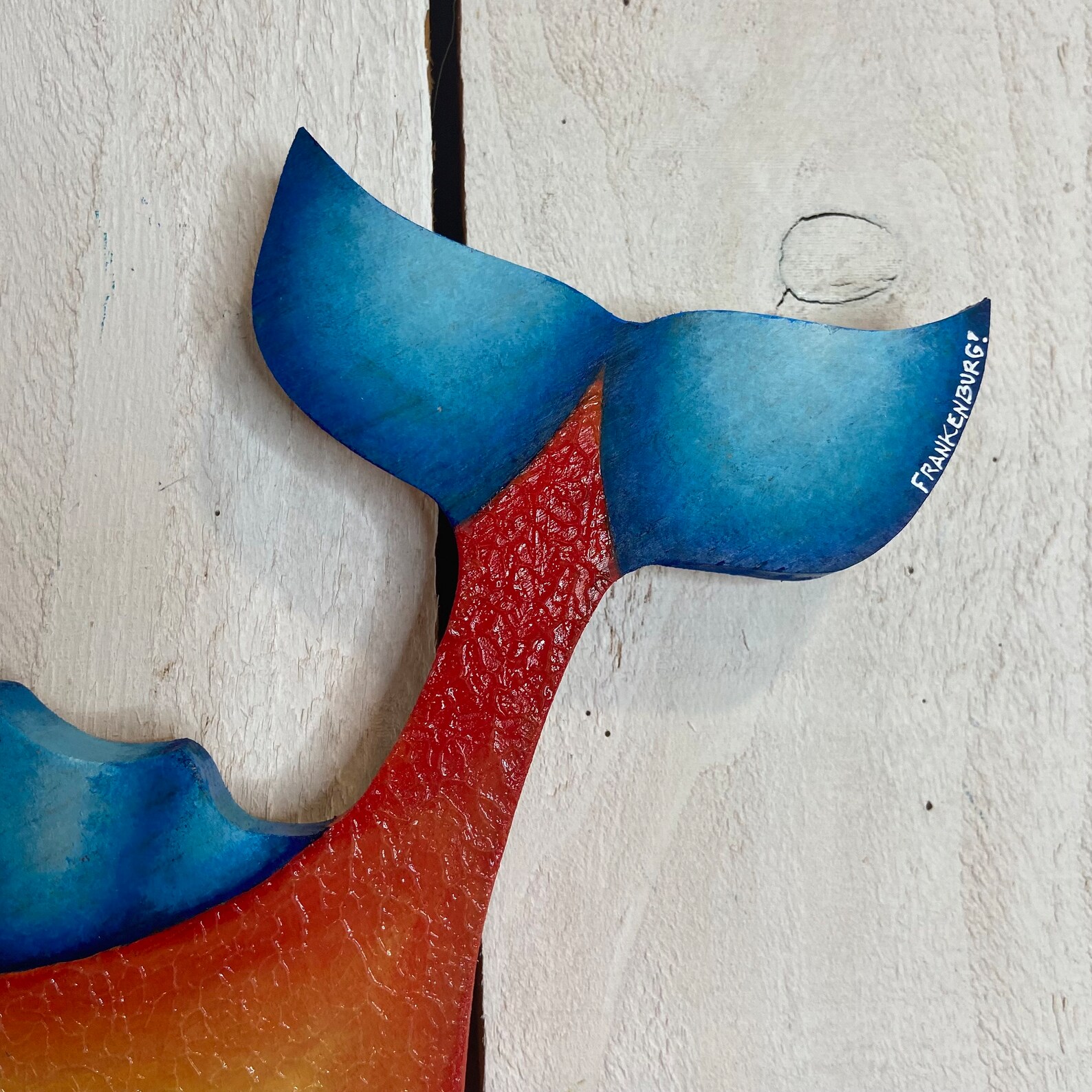 Archie Chenowith. Painted Wood Fish Art Repurposed Art - Etsy