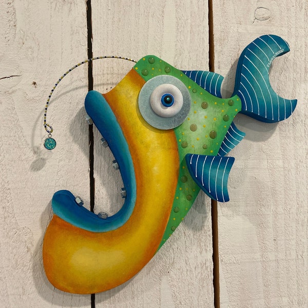 Wooden Colorful Fish - Etsy