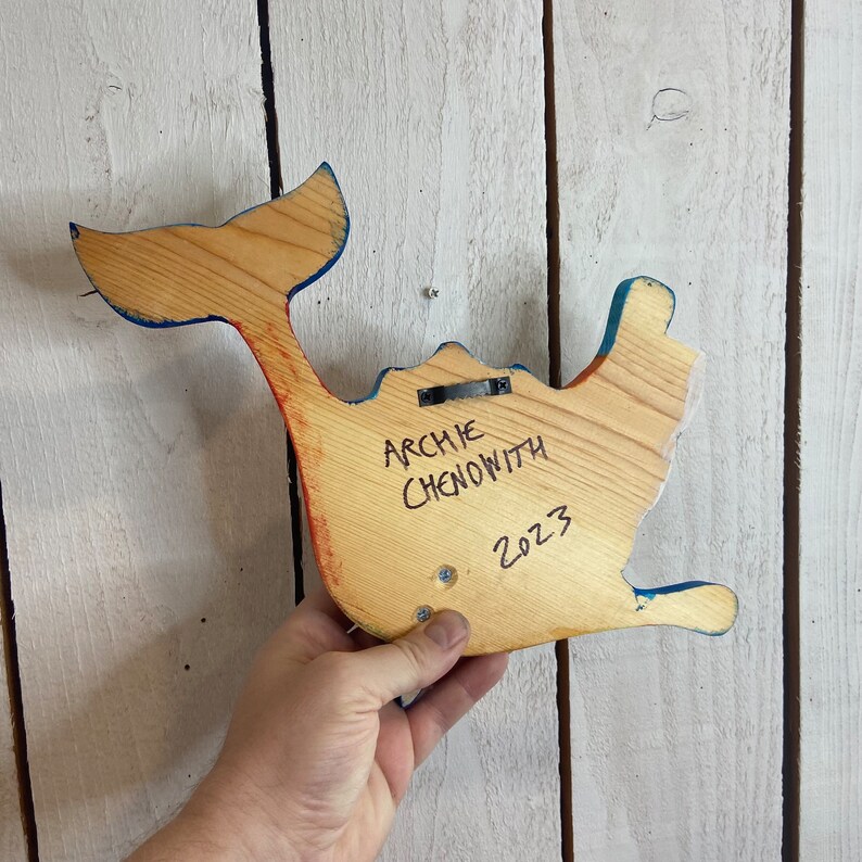 Archie Chenowith. Painted Wood Fish Art Repurposed Art - Etsy