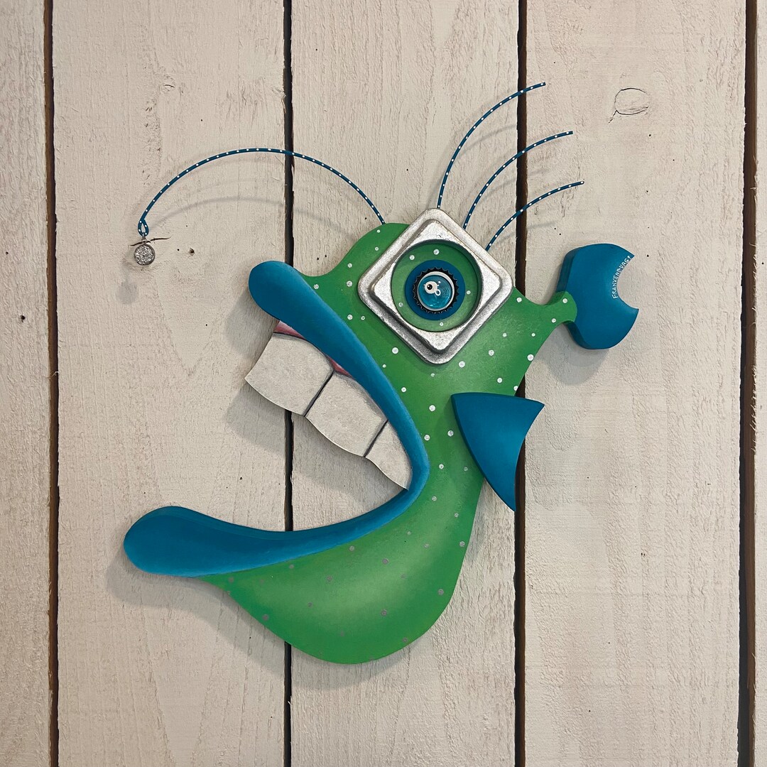 Large Broski. Wooden Fish Art Repurposed Art Recycled Art - Etsy