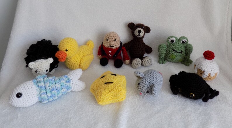 Nursery Rhyme Story Sack 10 crochet Pattern Set | Etsy UK