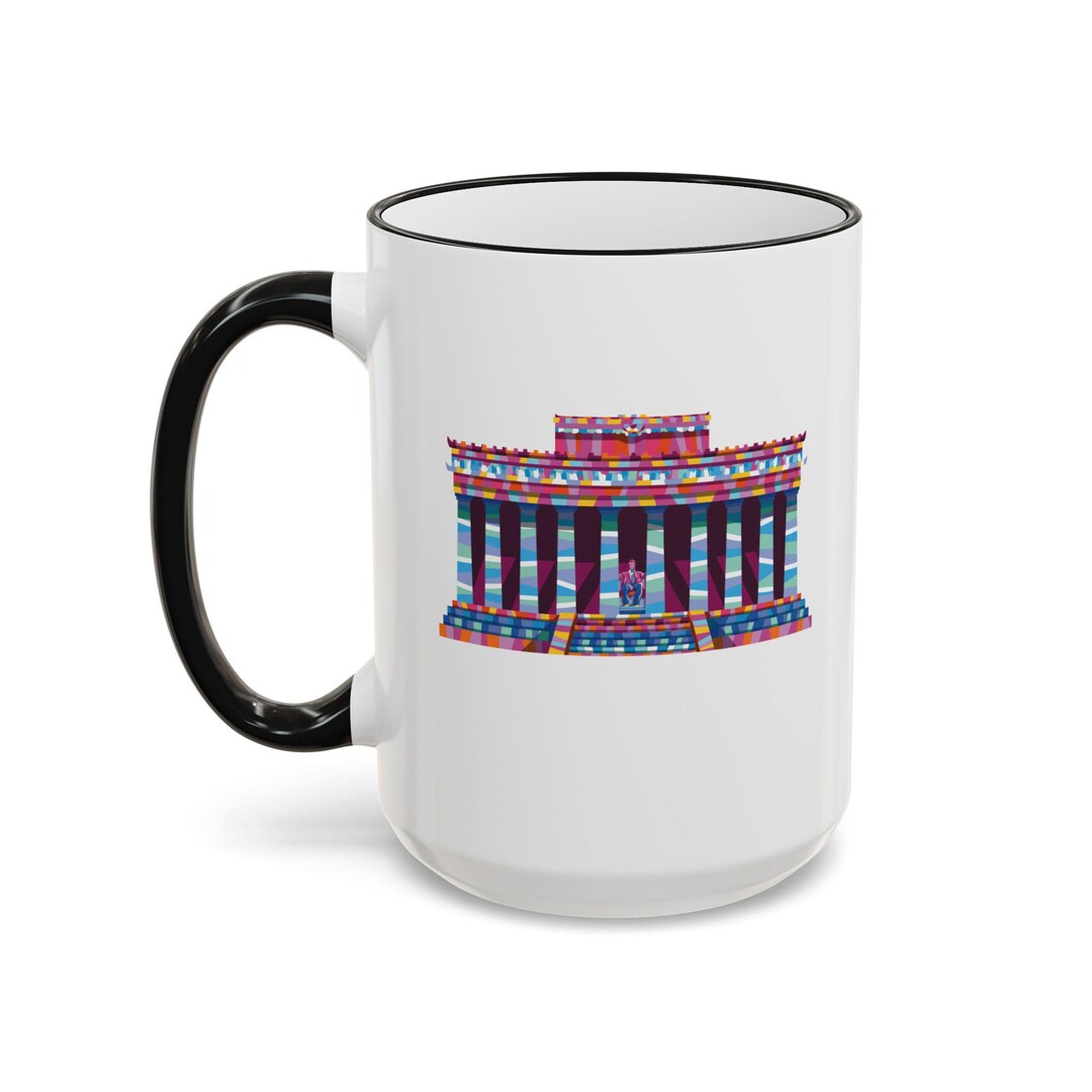 Lincoln Memorial Mug, Washington DC Art, White Ceramic Coffee Mug - Etsy