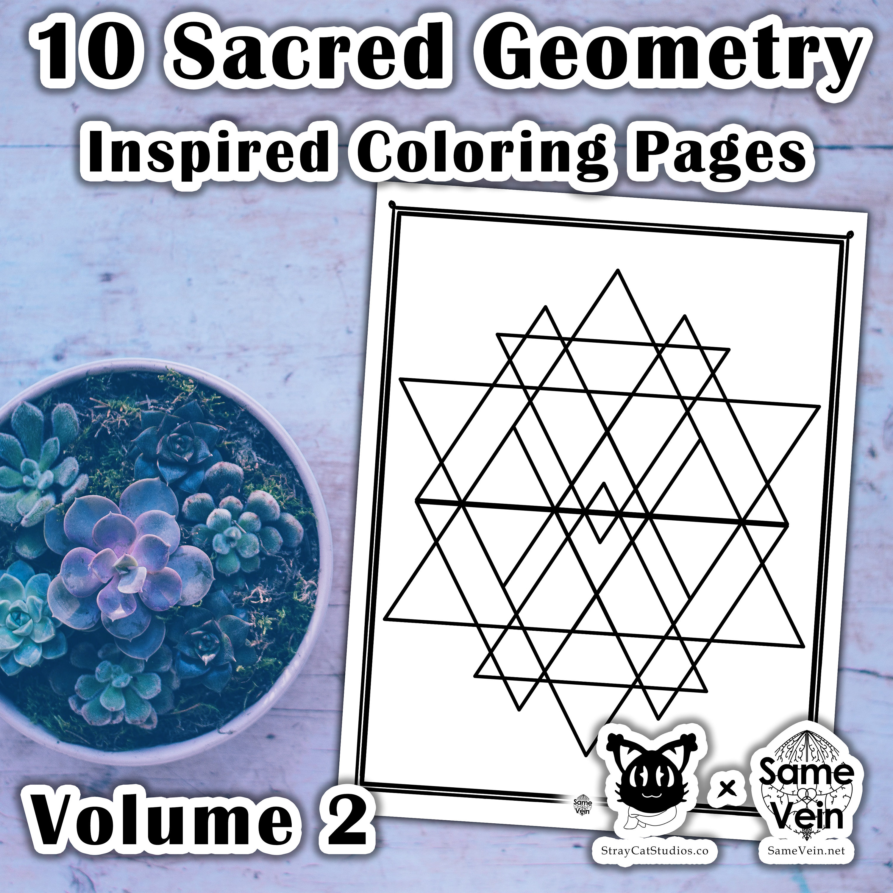 10 Sacred Geometry Inspired Coloring Pages • Volume 2 • Zen Coloring ...