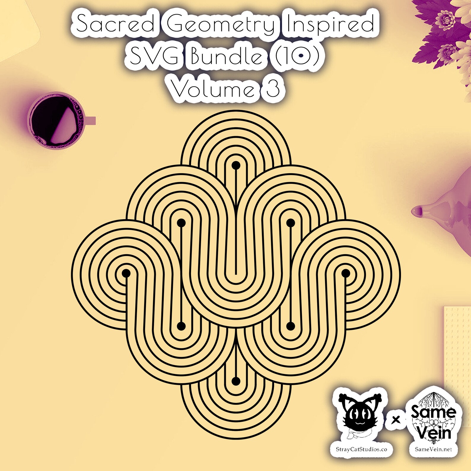 Sacred Geometry SVG Bundle 10 SVG Files V. 3 Mandala Cricut Bundle Zen ...
