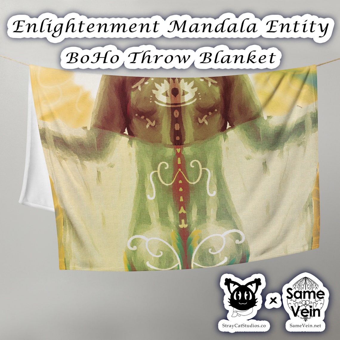 Enlightenment Mandala Entity Boho Throw Blanket 50x60 - Etsy