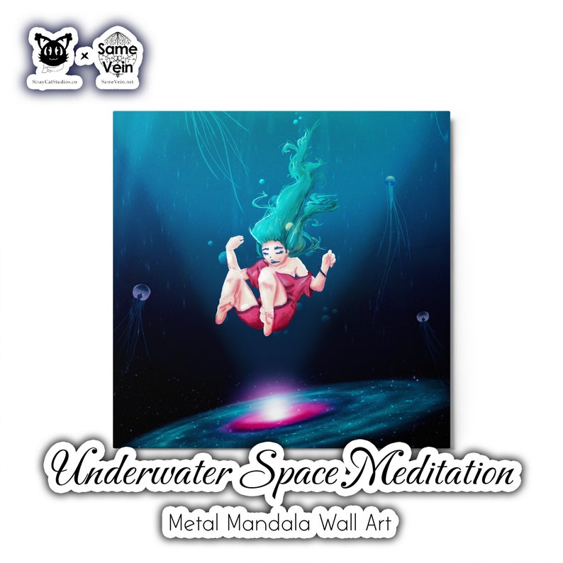 Underwater Space Meditation Metal Mandala Wall Art Sacred Geometry ...