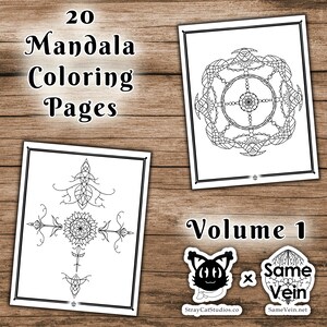 20 Mandala Coloring Pages Volume 1 Zen Coloring Bundle for Adults and ...
