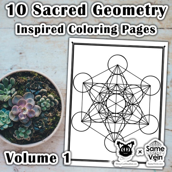 10 Sacred Geometry Inspired Coloring Pages Volume 1 - Etsy