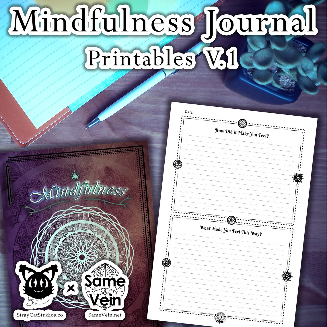 Mindfulness Journal Printable Pages Volume 1 | Etsy