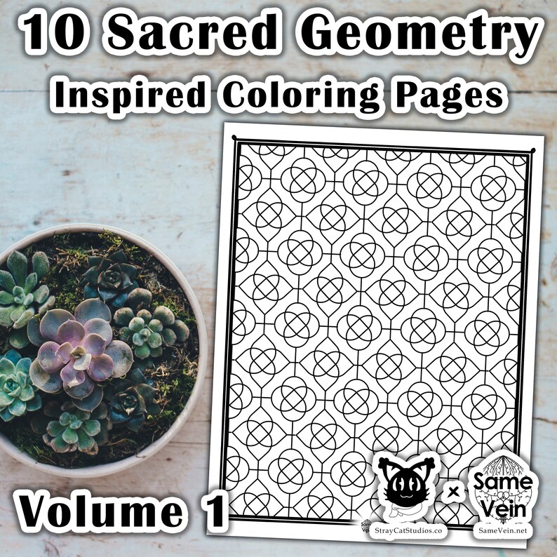 10 Sacred Geometry Inspired Coloring Pages Volume 1 - Etsy
