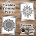 20 Mandala Coloring Pages Volume 1 Zen Coloring Bundle for - Etsy