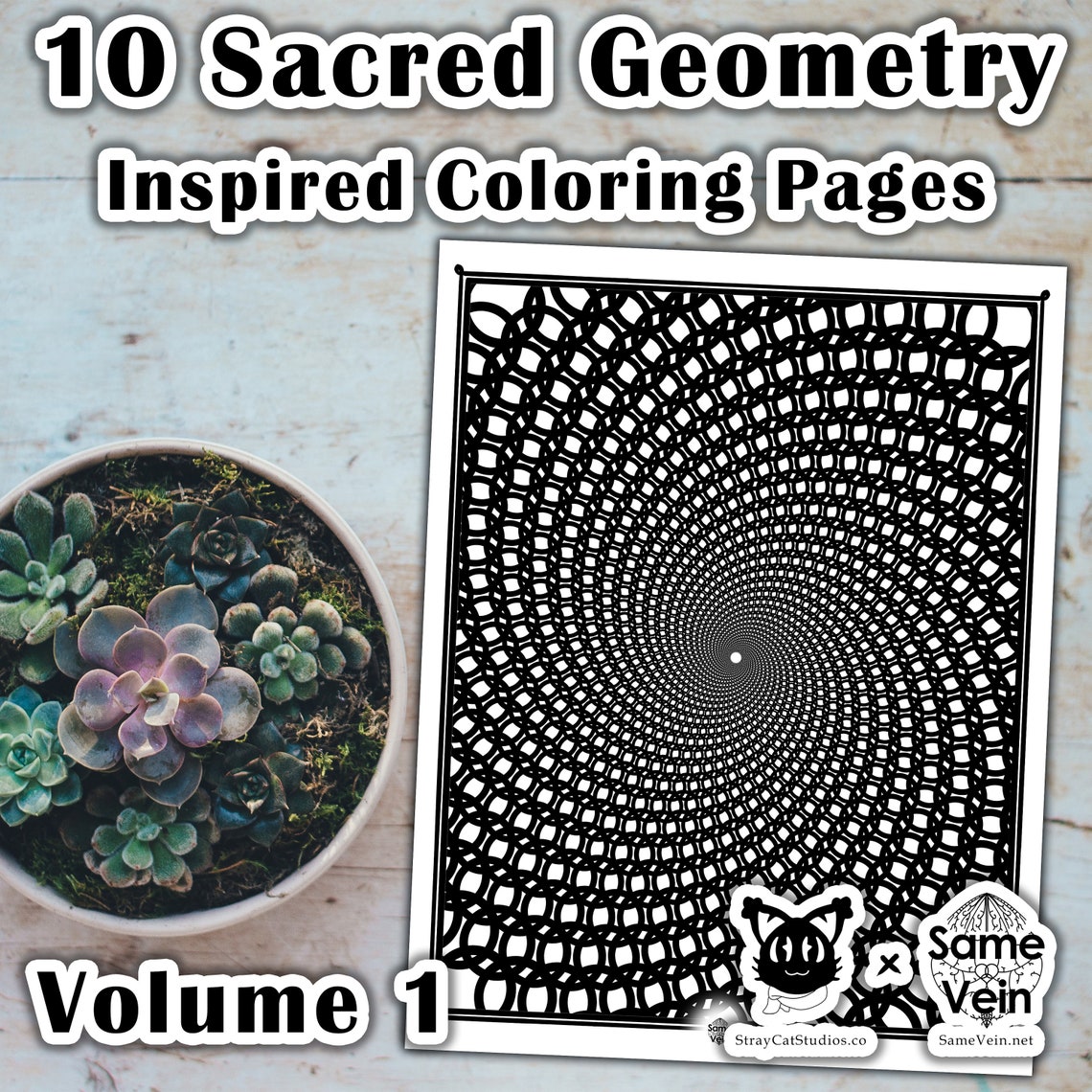 10 Sacred Geometry Inspired Coloring Pages Volume 1 - Etsy
