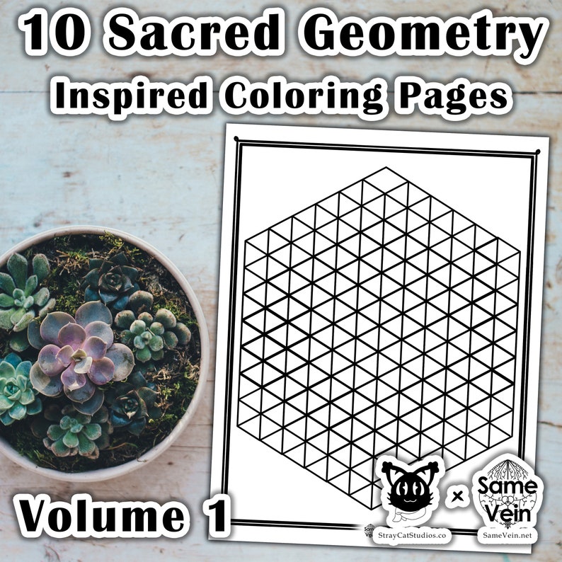 10 Sacred Geometry Inspired Coloring Pages Volume 1 - Etsy