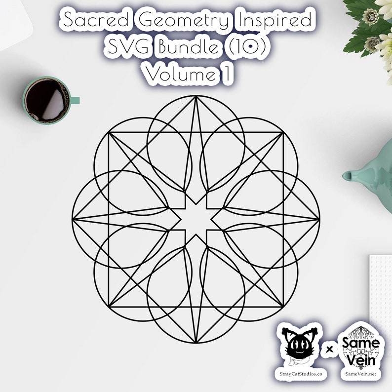 Sacred Geometry SVG Bundle 10 SVG Files V. 1 Mandala - Etsy