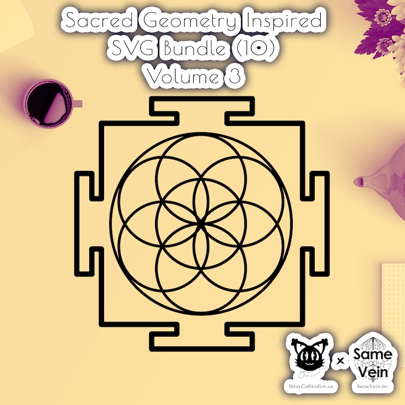 Sacred Geometry SVG Bundle 10 SVG Files V. 3 Mandala Cricut Bundle Zen ...