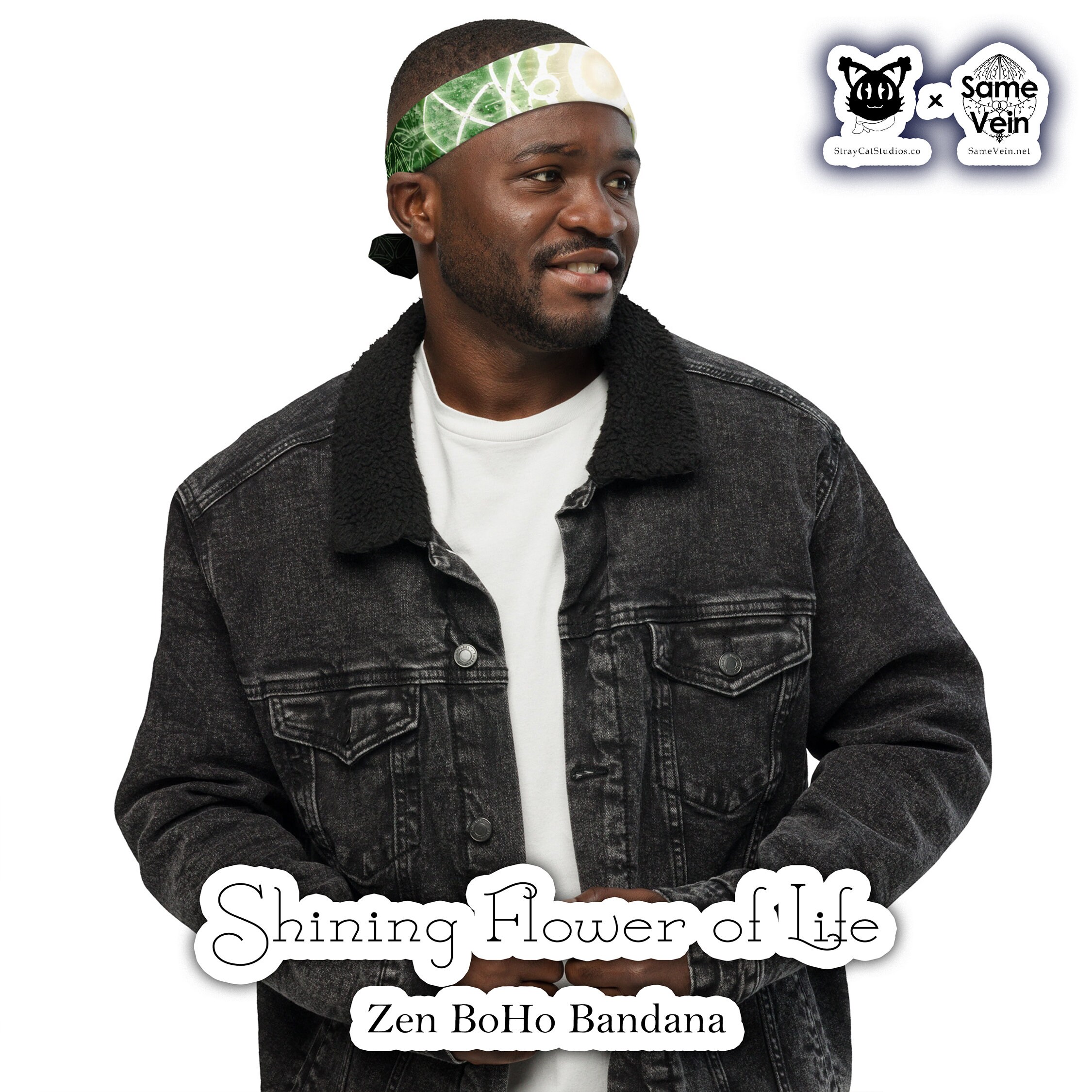 Shining Flower of Life Zen Boho Bandana Sacred Geometry Mandala Art Pet ...