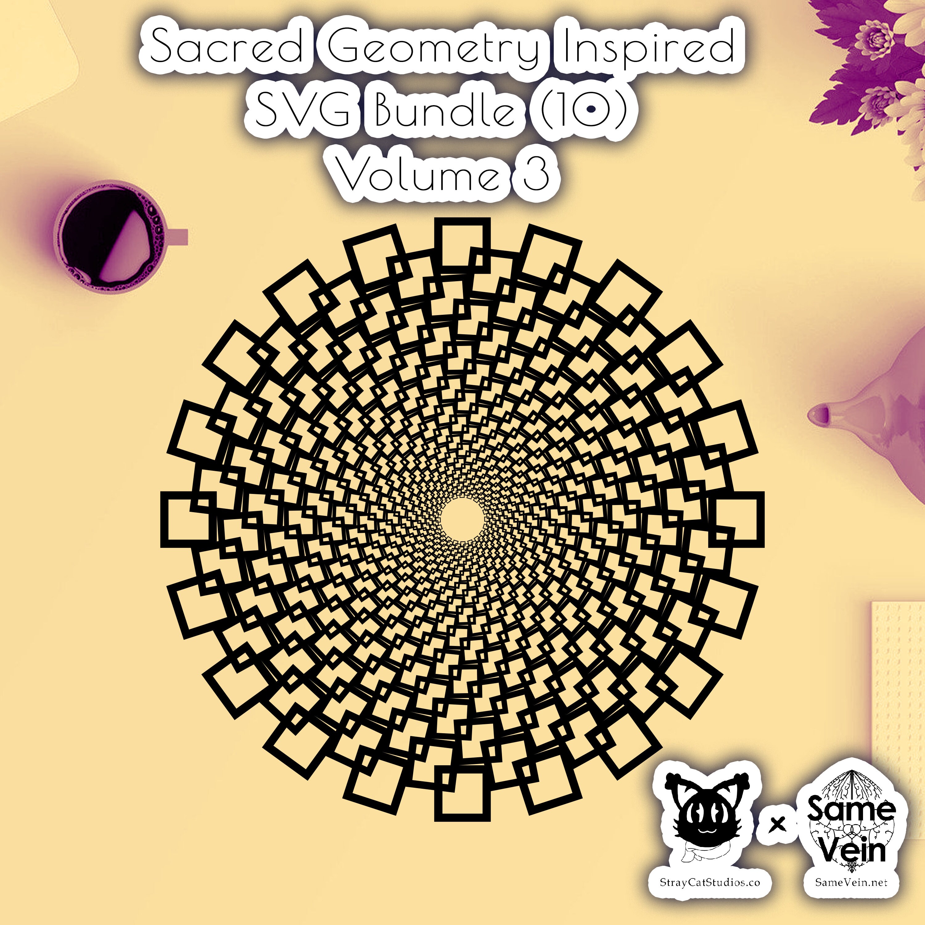 Sacred Geometry SVG Bundle 10 SVG Files V. 3 Mandala Cricut Bundle Zen ...