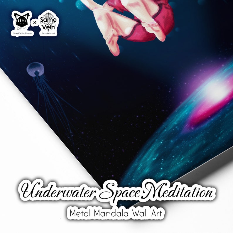 Underwater Space Meditation Metal Mandala Wall Art Sacred Geometry ...