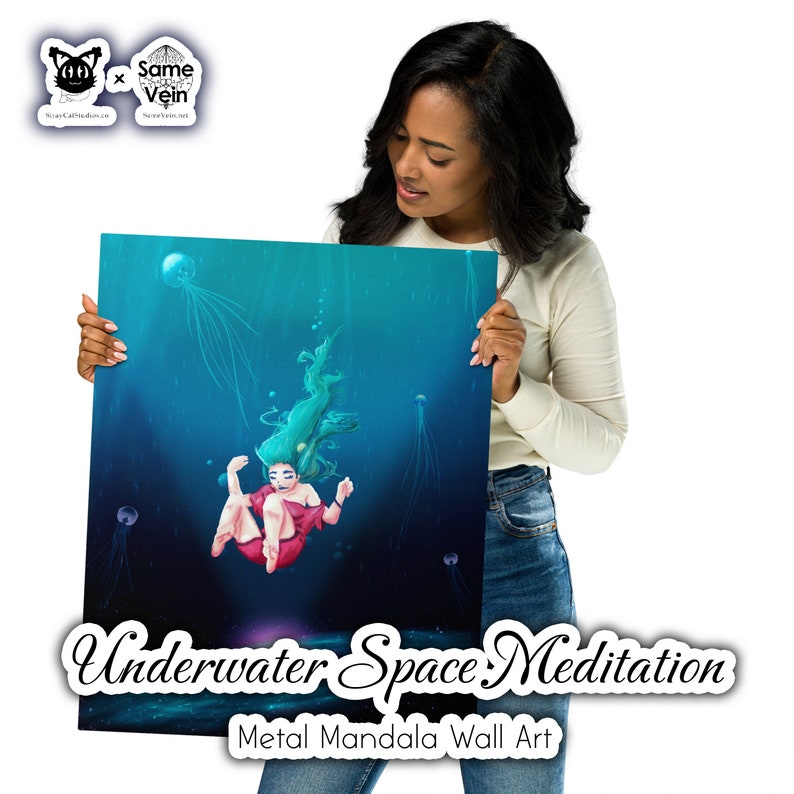 Underwater Space Meditation Metal Mandala Wall Art Sacred Geometry ...