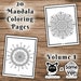 20 Mandala Coloring Pages Volume 1 Zen Coloring Bundle for - Etsy