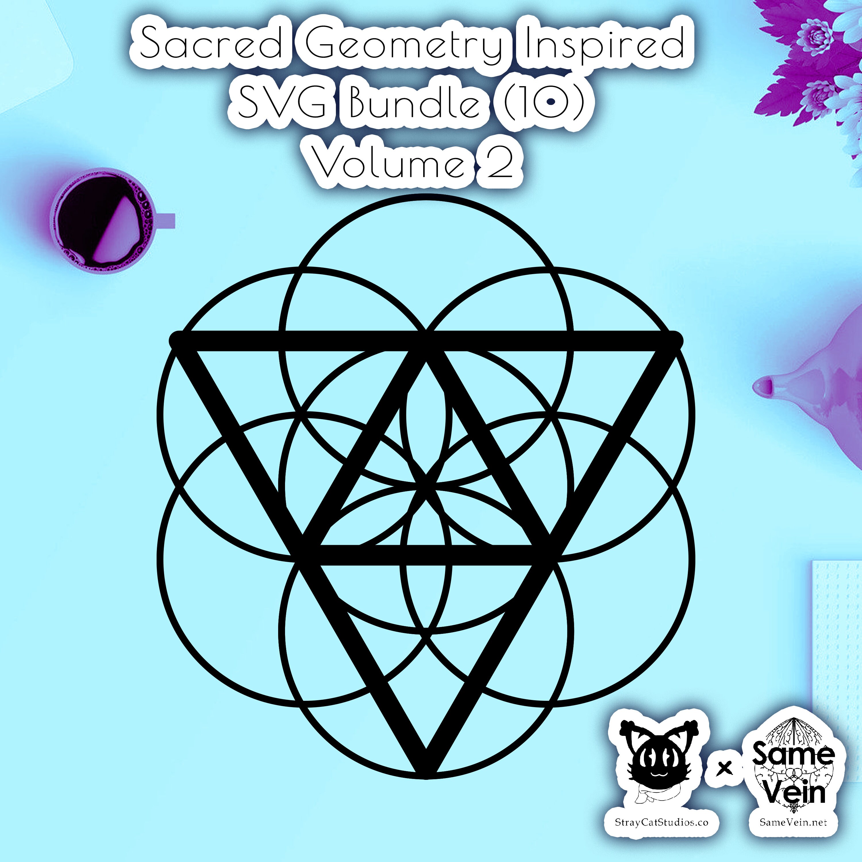 Sacred Geometry SVG Bundle 10 SVG Files V. 2 Mandala Cricut Bundle Zen ...