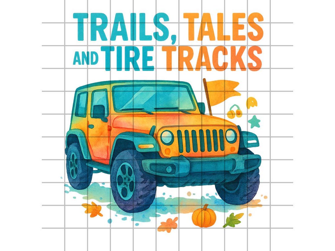Jeep Fall PNG Design: off Road Trails, Pumpkin Leaves (digital Download ...