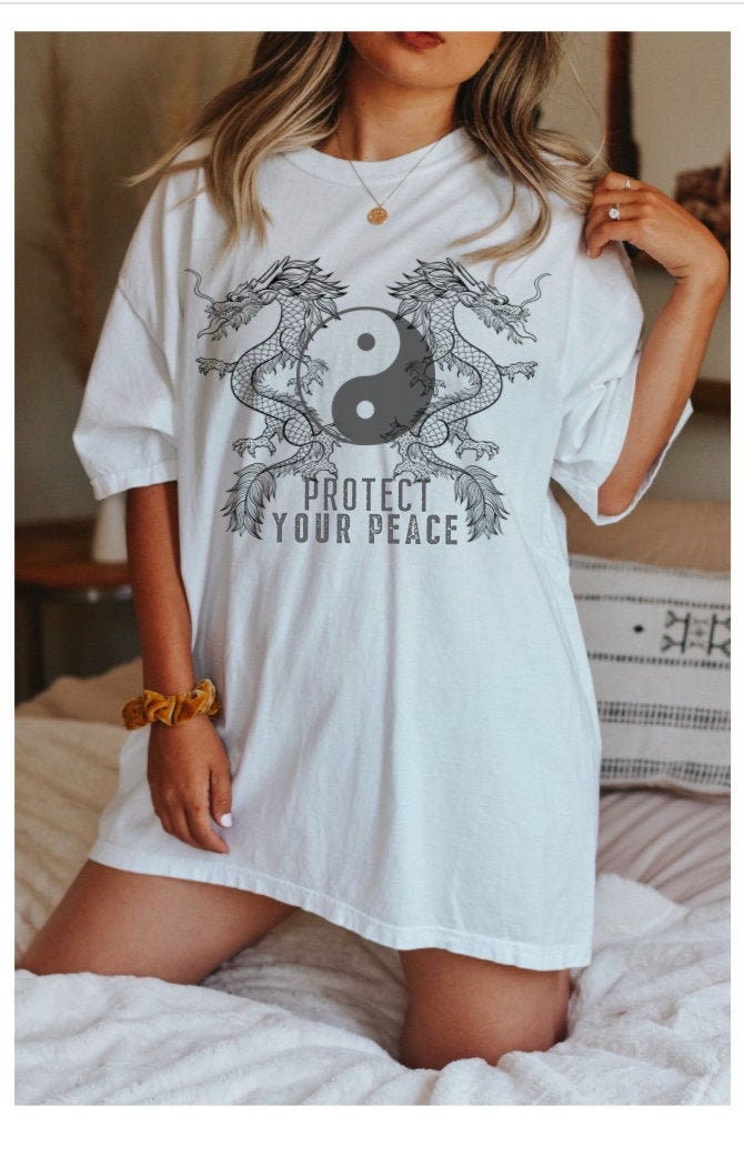 Yin and Yang Shirt Dragon Aesthetic Shirt Yin Yang Spiritual Shirts ...